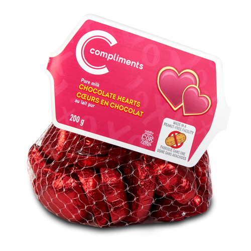 Buy Compliments Solid Milk Chocolate Hearts 200 g | Safeway Canada