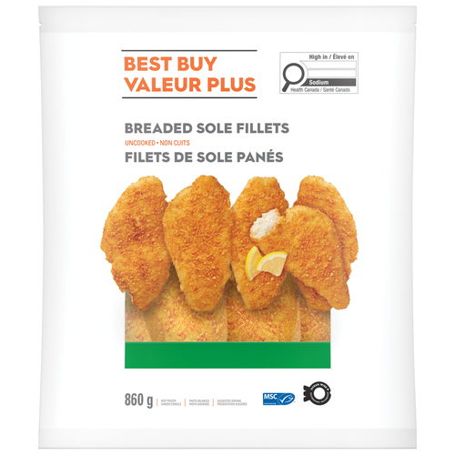 Buy Best Buy Frozen Breaded Sole Fillets 860 g | FreshCo