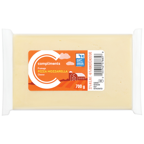 Buy Compliments 22% Pizza Mozzarella Cheese 700 g | FreshCo