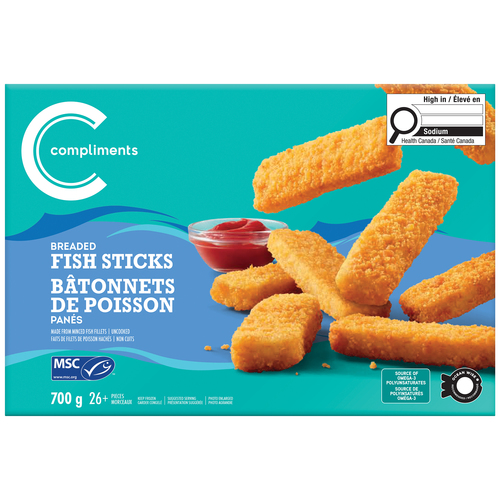 Buy Compliments Frozen Fish Sticks Breaded 700 g | Safeway Canada