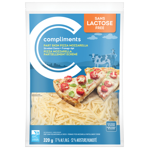 Buy Compliments Lactose-Free 17% Shredded Cheese Pizza Mozzarella 320 g ...