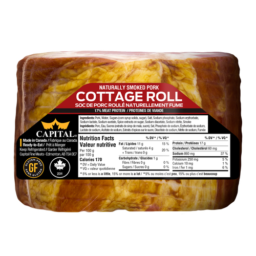 Buy Capital Fine Meats Smoked Cottage Roll 1 kg | FreshCo