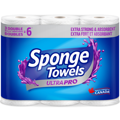 Buy Sponge Towels Ultra Pro Paper Towel 2-Ply 3 Double Rolls x 110 ...