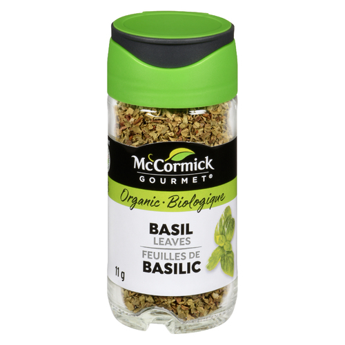 Buy McCormick Gourmet Organic Spice Basil Leaves 11 g | Sobeys Inc.