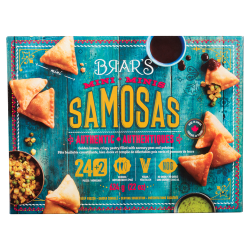 Buy Brar's Samosas Mini Potatoes & Peas 624 g (frozen) | FreshCo