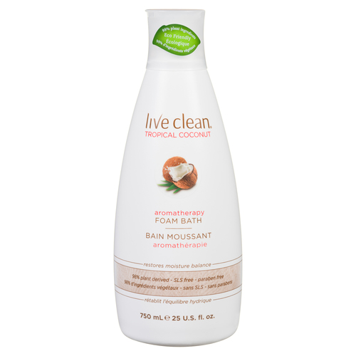 Buy Live Clean Aromatherapy Foam Bath Tropical Coconut 750 ml | Sobeys Inc.
