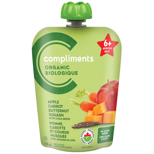 Buy Compliments Organic Baby Food Purée Apple Carrot & Butternut Squash ...