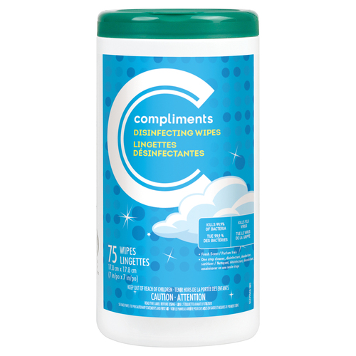 Buy Compliments Wipes Fresh Disinfecting 75 Sheets | Sobeys Canada