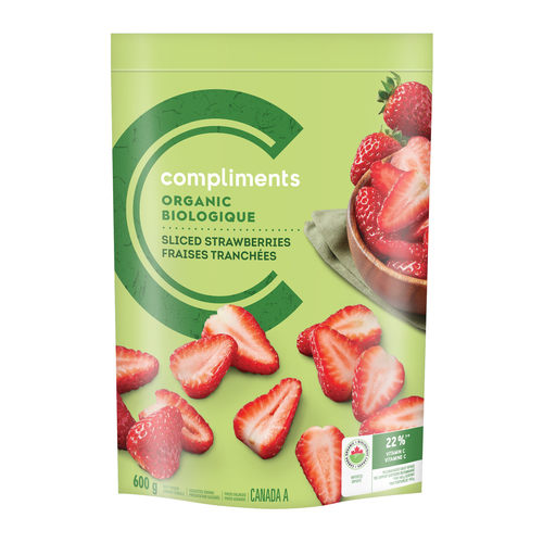 Buy Compliments Organic Frozen Sliced Strawberries 600 g | Safeway Canada