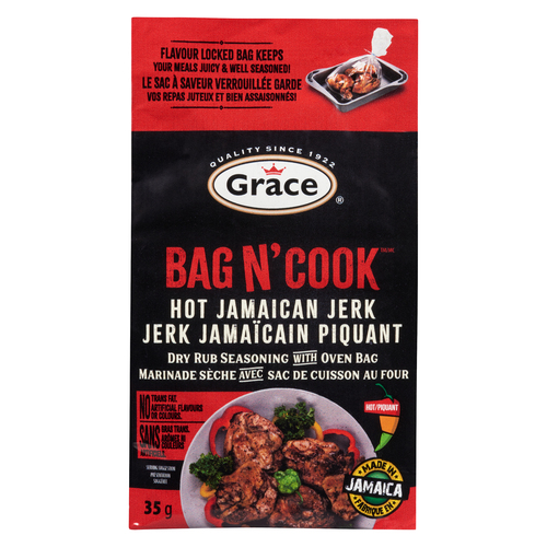 Buy Grace Bag N'Cook Dry Rub Seasoning With Oven Bag Hot Jamaican Jerk ...