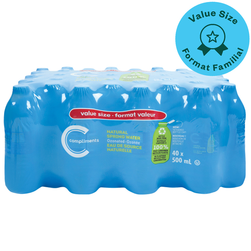 Buy Compliments Spring Water 40 x 500 ml (bottles) | Safeway Canada