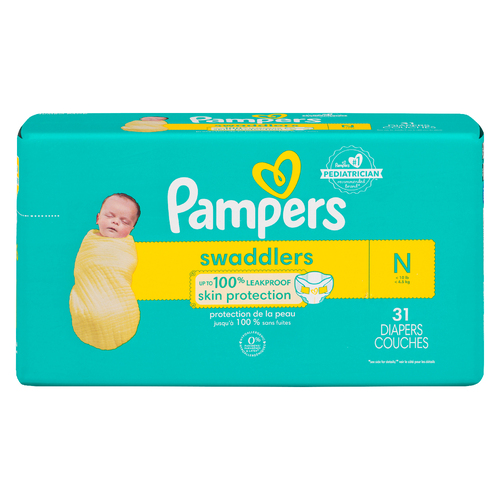 Buy Pampers Swaddlers Diapers Newborn Size N 31 Count | Sobeys Inc.