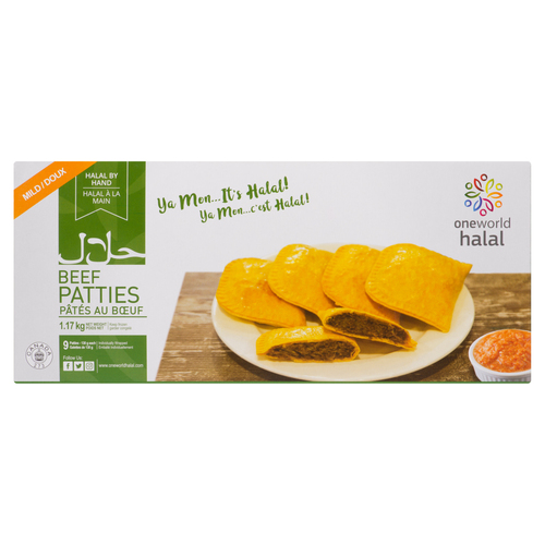 Buy One World Halal Frozen Mild Beef Patty 130 g | FreshCo