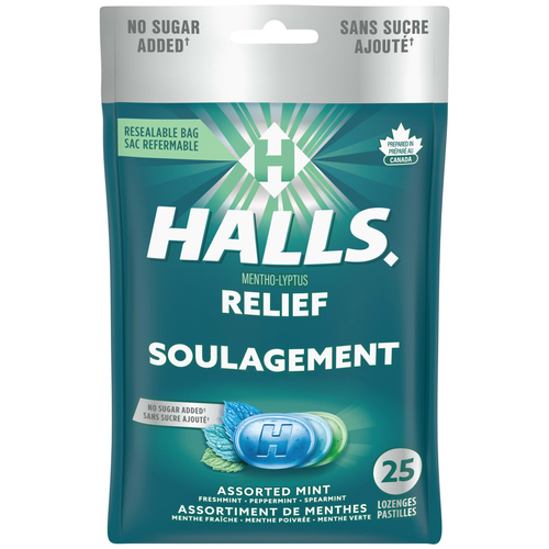 Buy Halls Mentho-Lyptus No Sugar Added Cough Drops Assorted Mint 25 ...