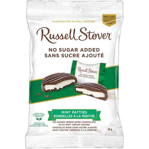 Buy Russell Stover No Sugar Added Dark Chocolate Mint Patties Bag 85 g ...