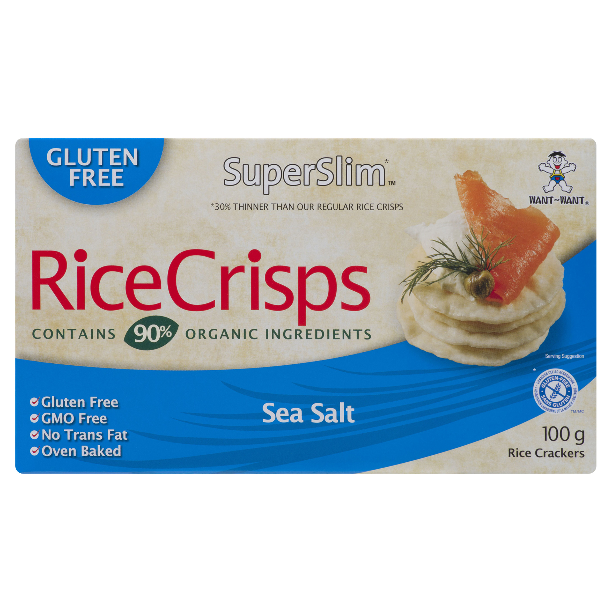 Buy Want Want Super Slim Gluten-Free Rice Crisps Sea Salt 100 g ...