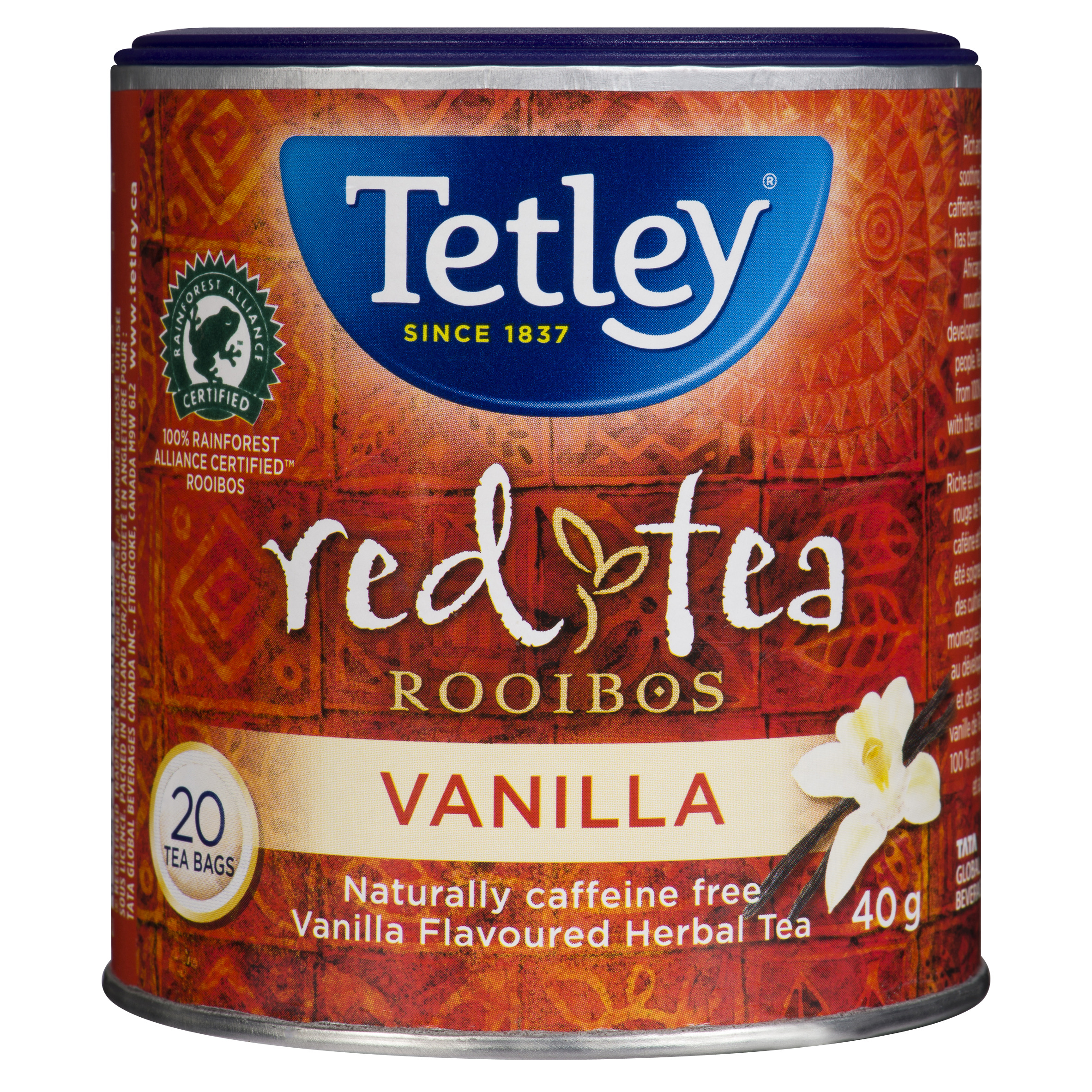 Buy Tetley Red Tea Rooibos Vanilla 20 Tea Bags | Sobeys Inc.