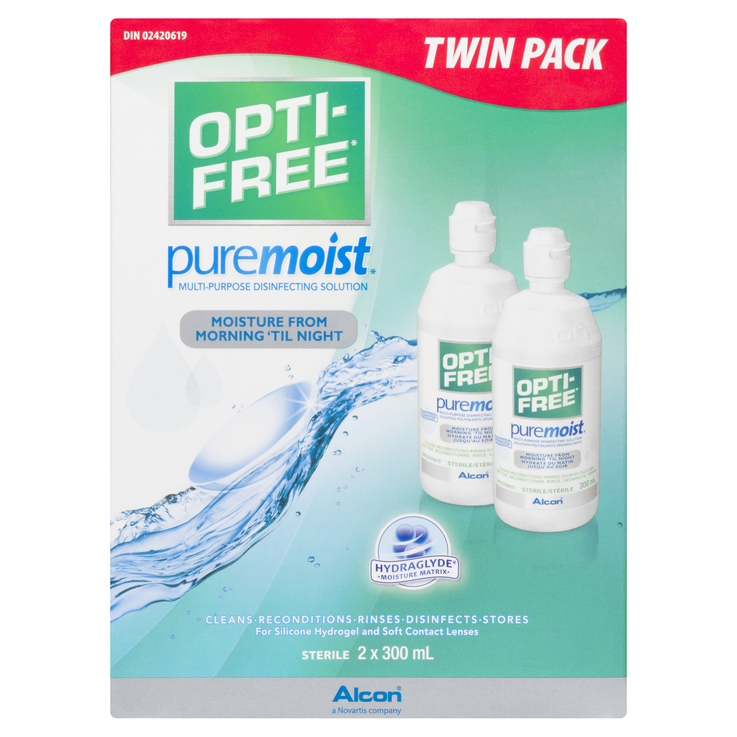 Buy Opti Free Puremoist Twin Contact Lens Solution 600 ml | FreshCo