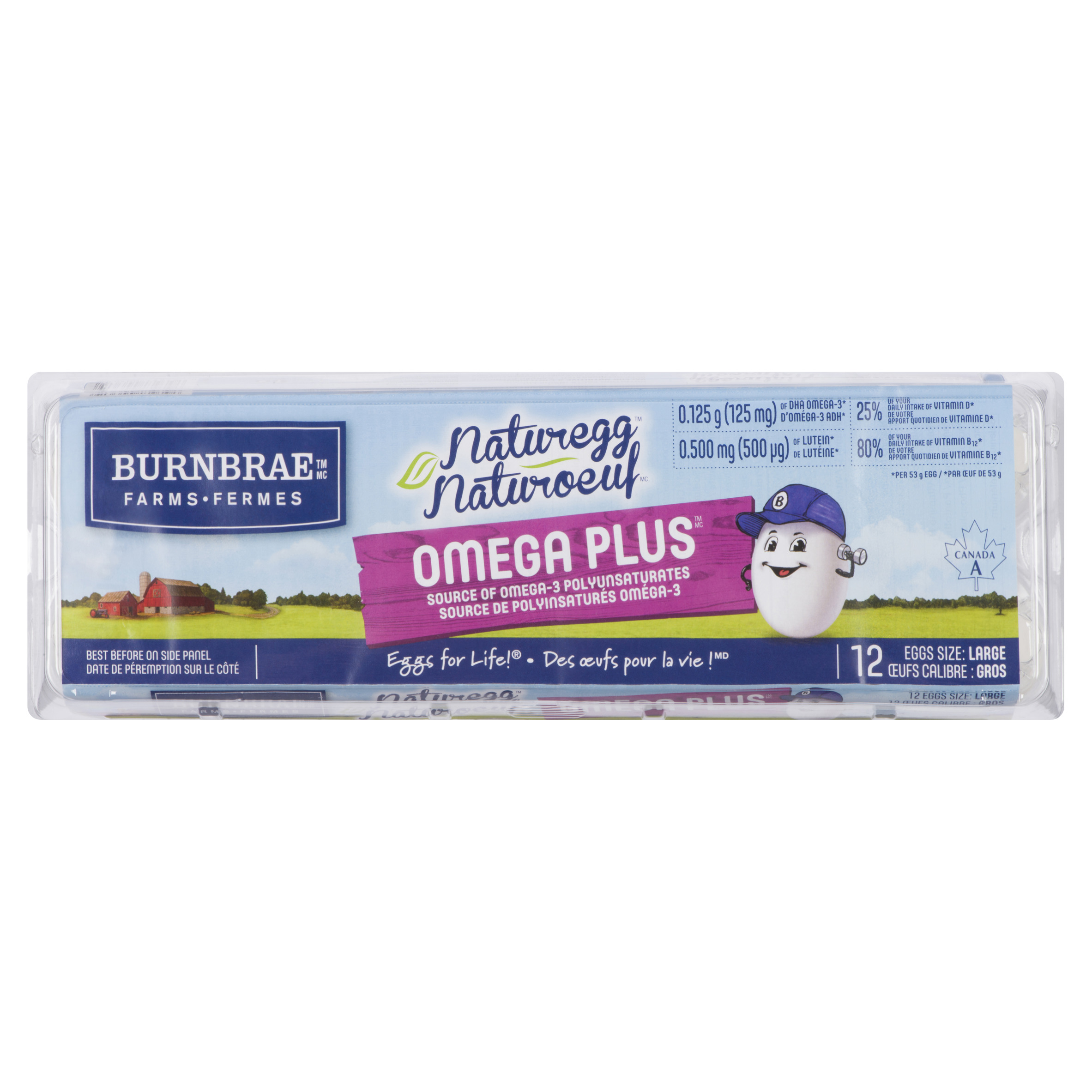 Buy Burnbrae Farms Naturegg Omega Plus Eggs Large 12 Count | FreshCo