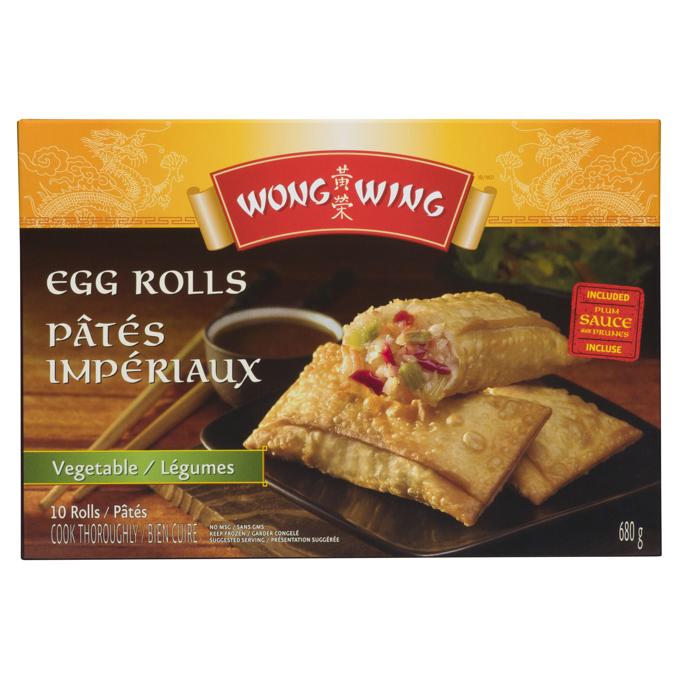 Buy Wong Wing Frozen Vegetable Egg Rolls 680 g | Sobeys Inc.