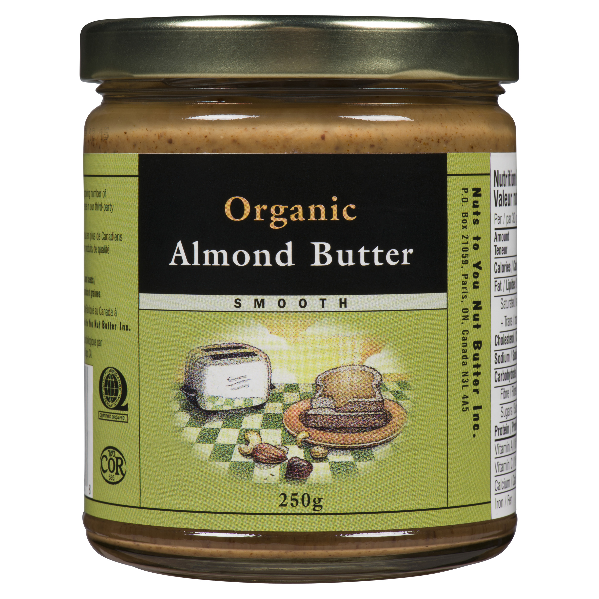 Buy Nuts to You Nut Butter Organic Almond Butter Smooth 250 g | Sobeys Inc.
