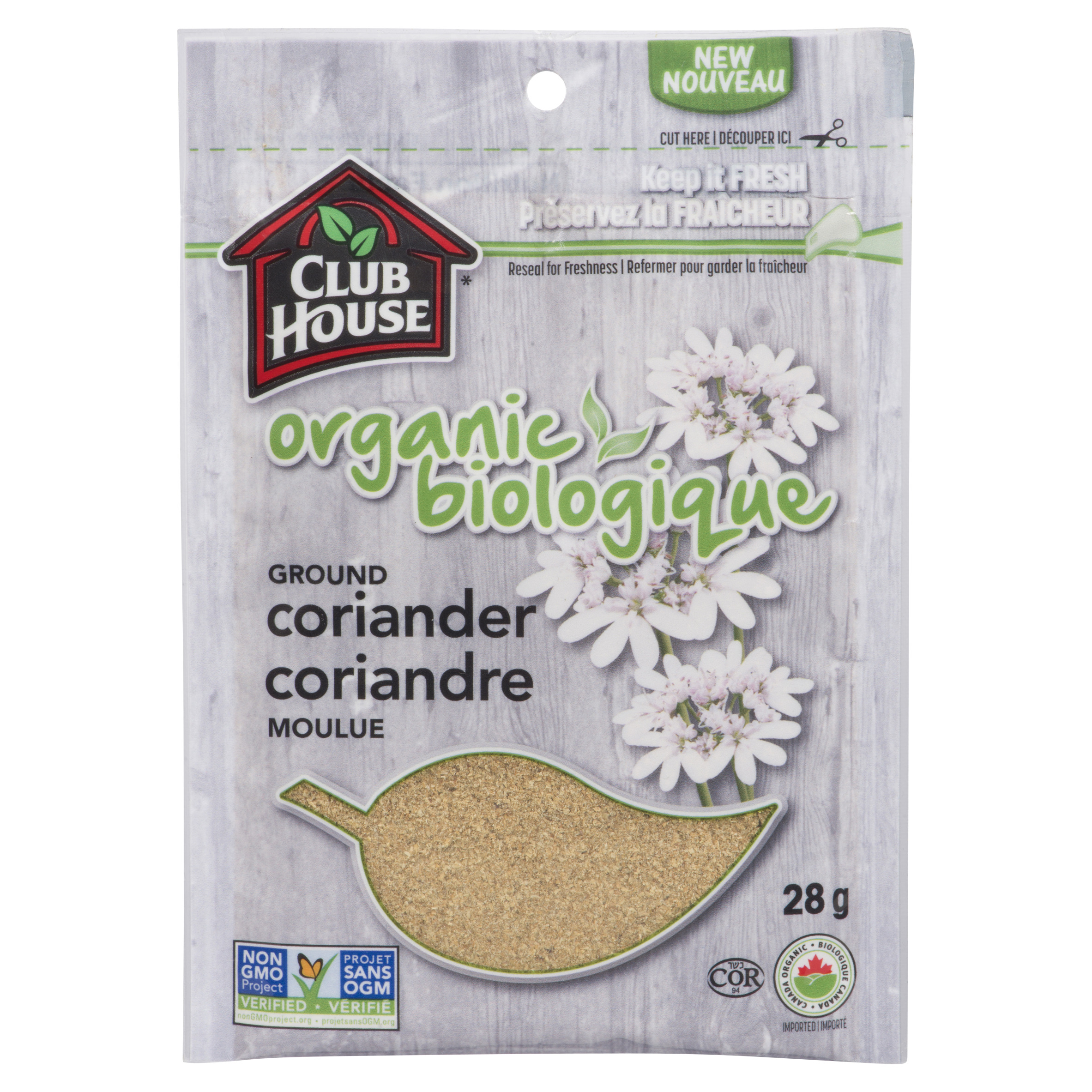Buy Club House Organic Bag Ground Coriander 28 g | FreshCo