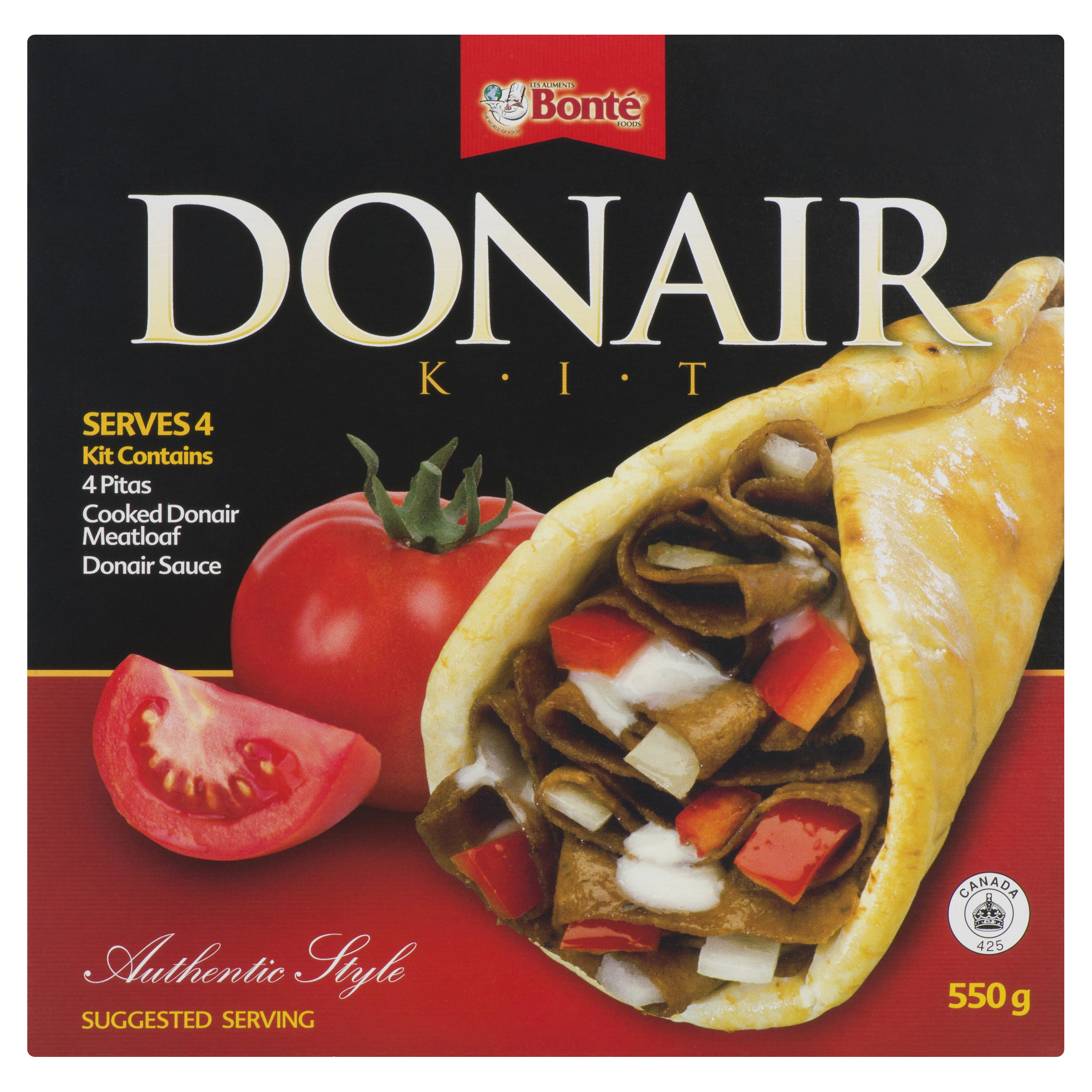 Buy Bonte Donair Kits Frozen Authentic Style 550 g | Sobeys Inc.