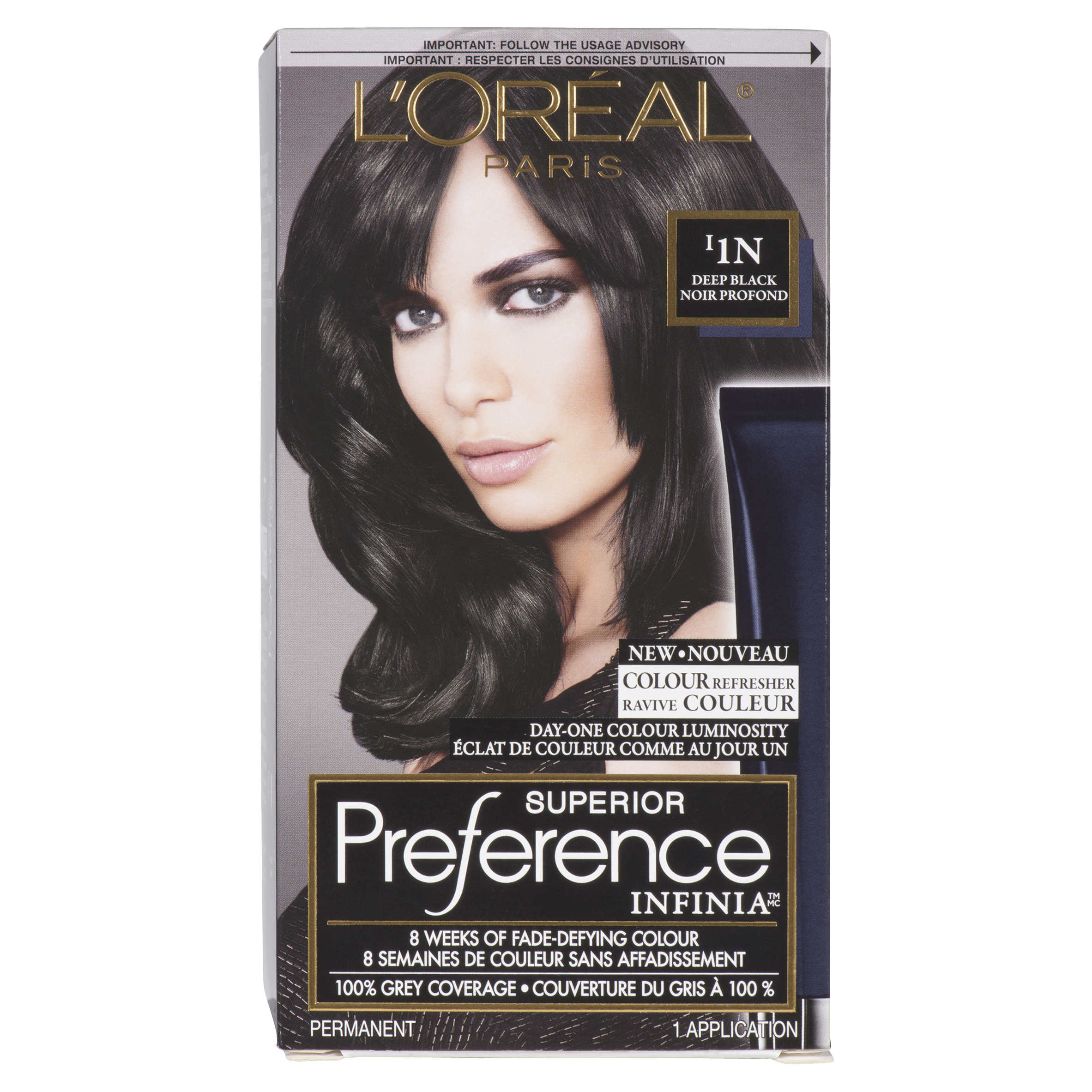 Buy L'Oréal Hair Colour Superior Preference Infinia 1N Deep Black 1 Box ...