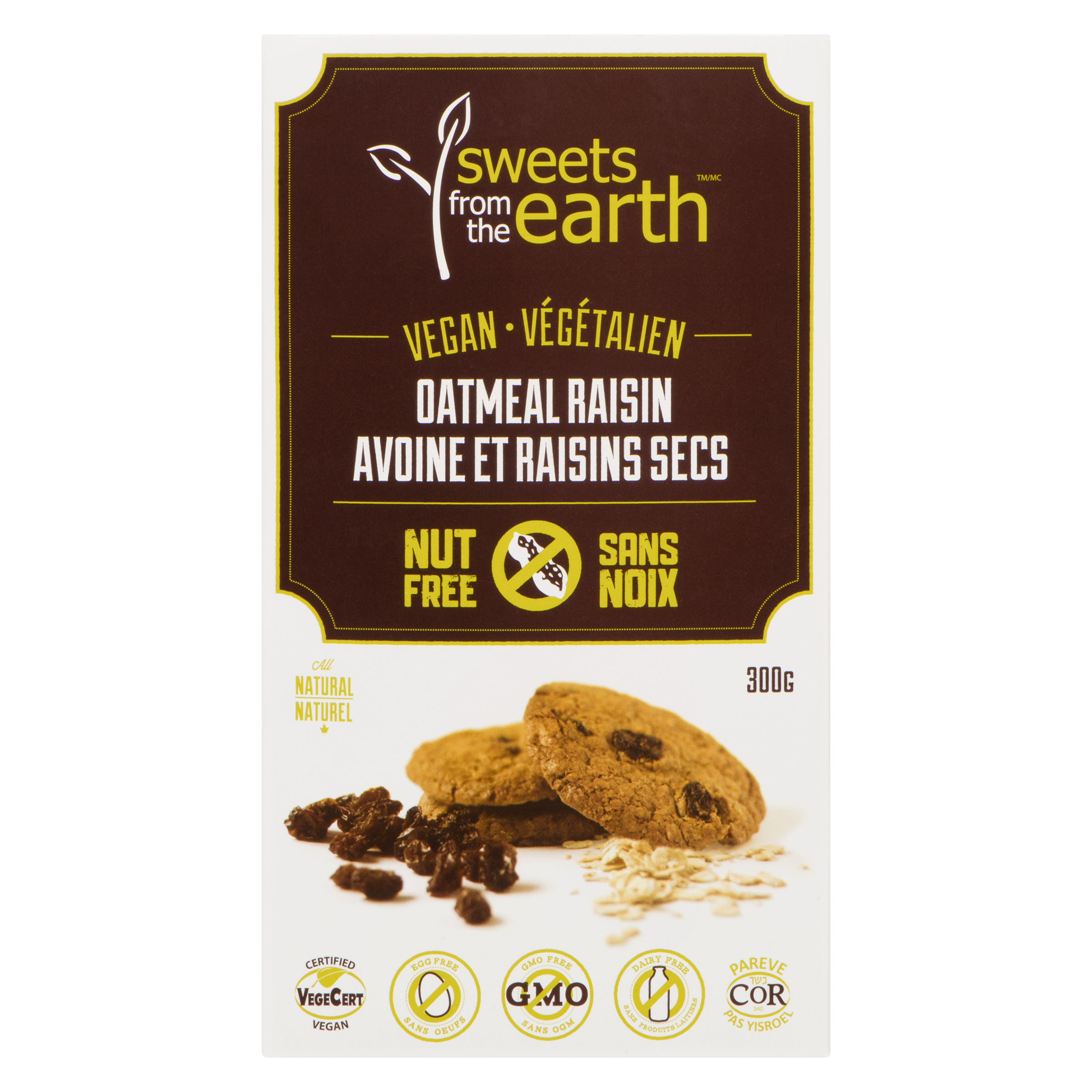 Buy Sweets From The Earth Vegan Oatmeal Raisin Cookies 8 Pack 300 g ...