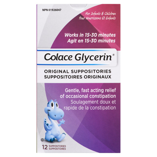 Buy Colace Glycerin For Infants And Children Original Suppositories 12 ...