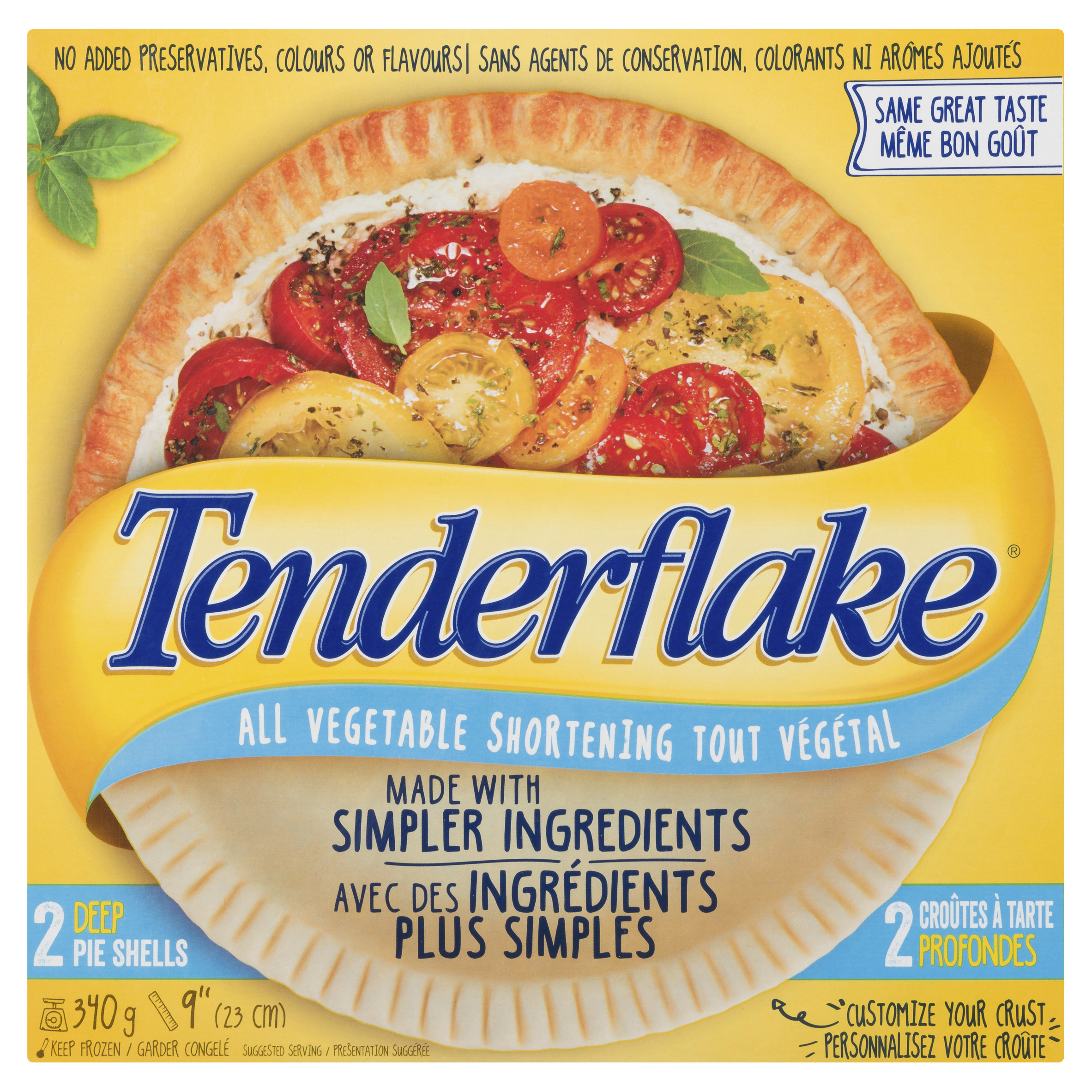 Buy Tenderflake Deep Dish All Vegetable Pie Shells 2 9-inch Shells 340 ...