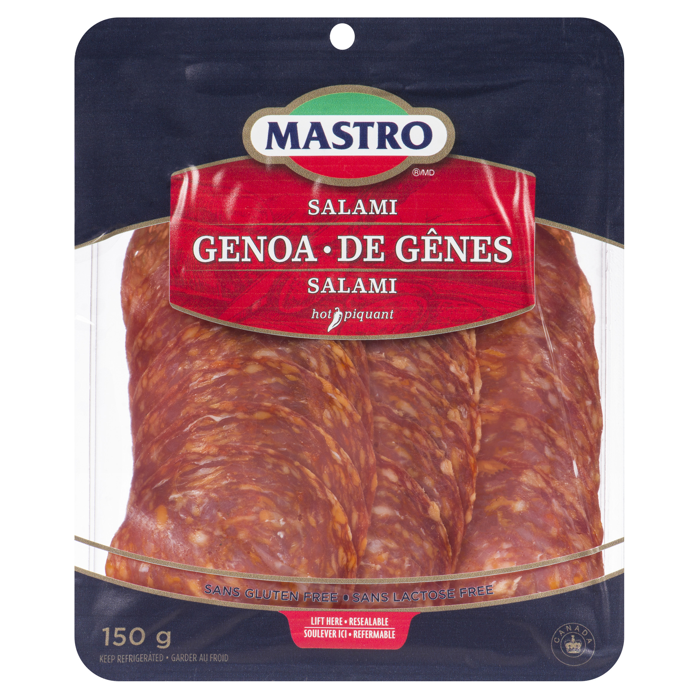 Buy Mastro Hot Genoa Salami Sliced Meat 150 g | FreshCo