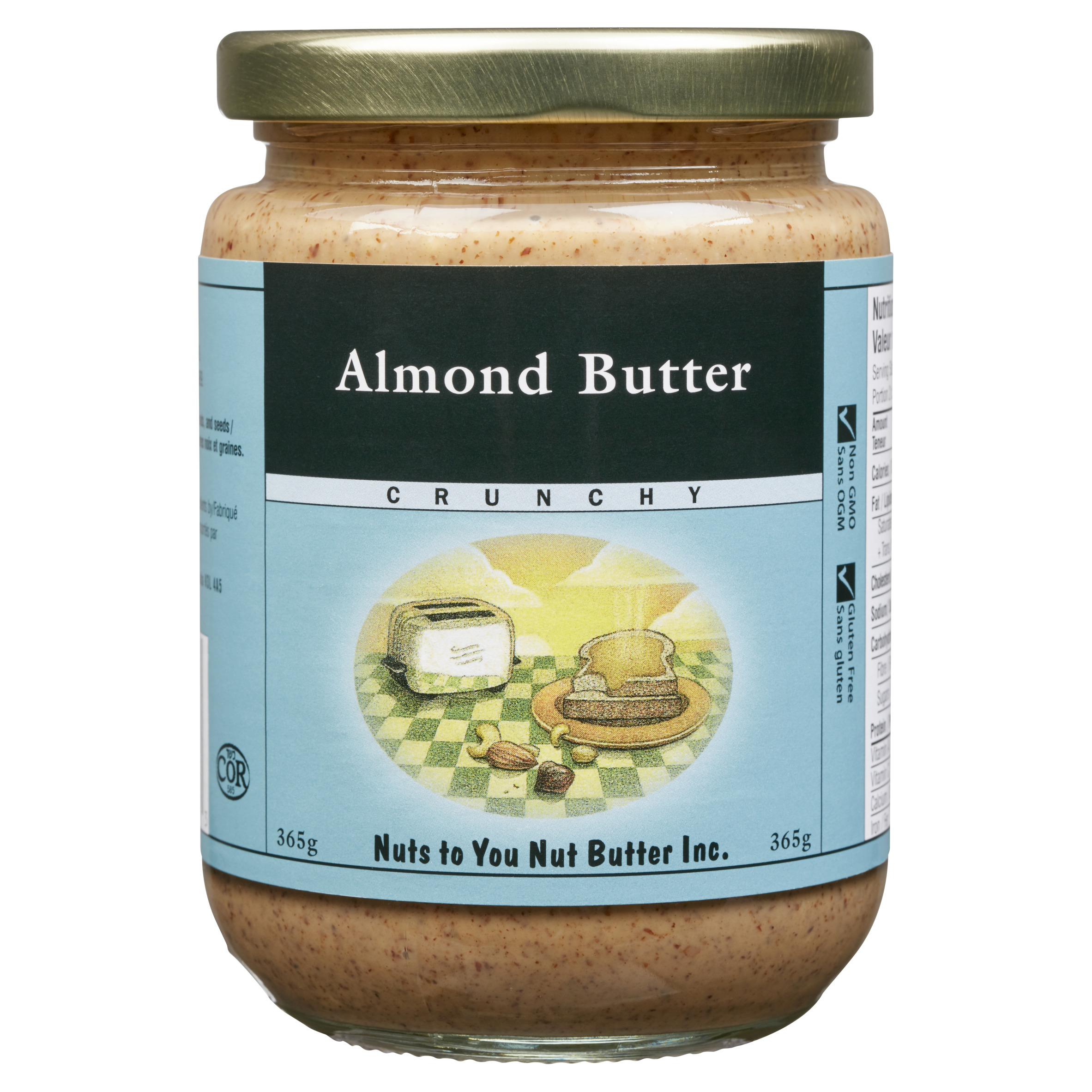 Buy Nuts To You Nut Butter Gluten-Free Almond Butter Crunchy 365 g ...