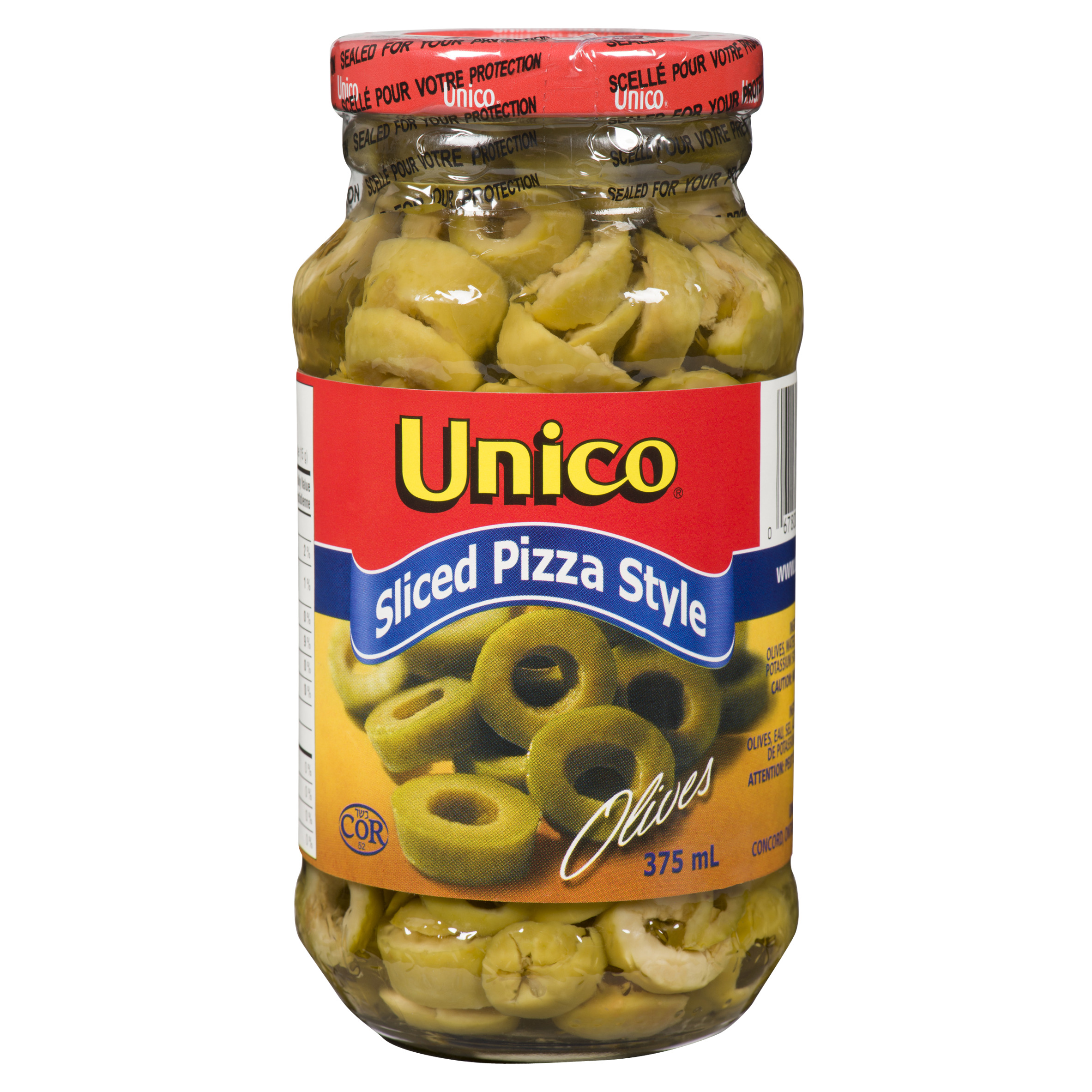 Buy Unico Green Olives Sliced Pizza Style 375 ml | FreshCo
