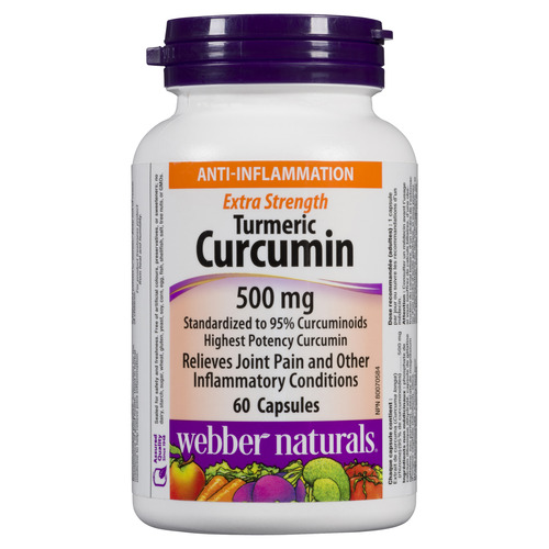 Buy Webber Naturals Extra Strength Turmeric Curcumin 500 mg 60 Capsules ...