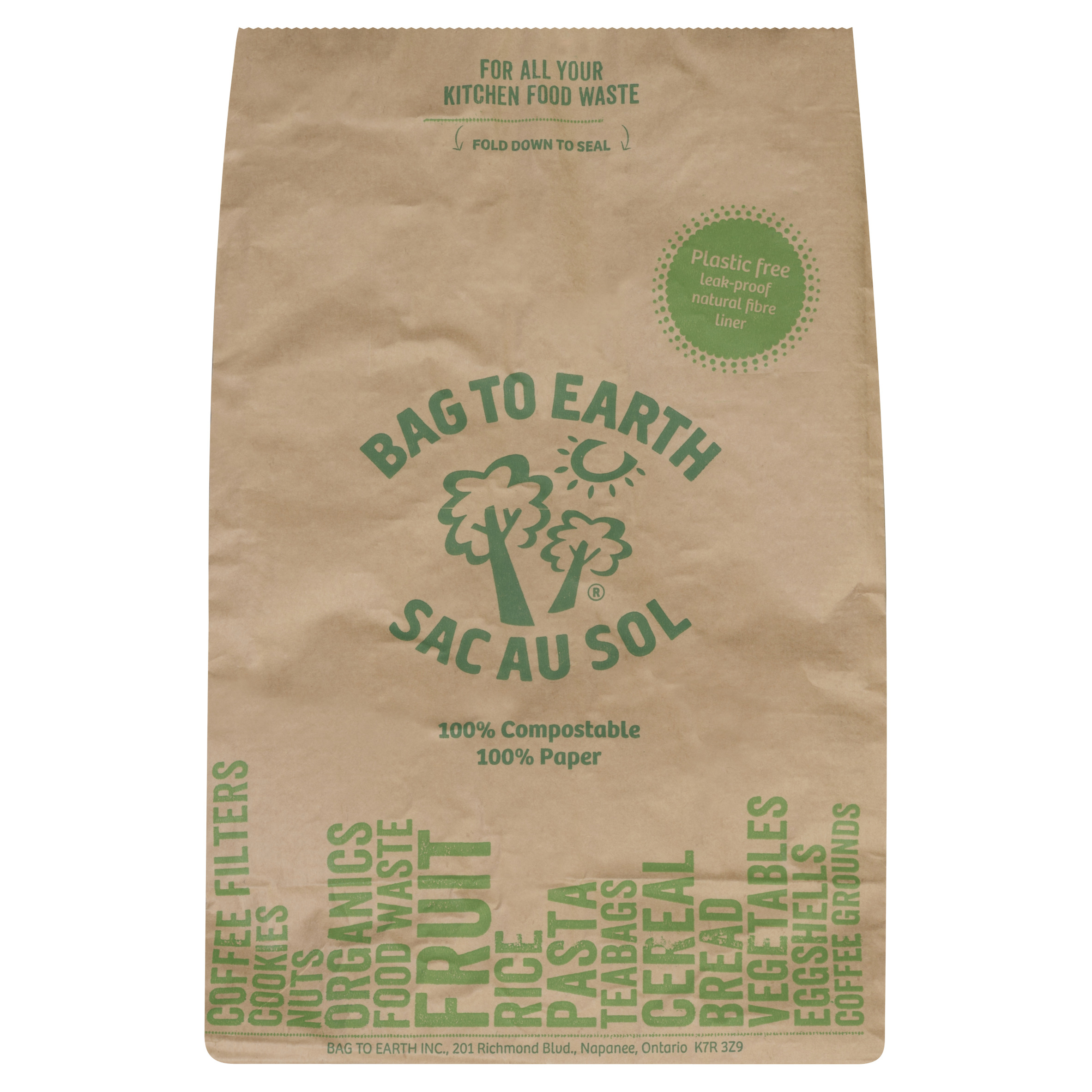 Buy Bag To Earth Kraft Paper Waste Bag Small 10 Bags | Safeway Canada