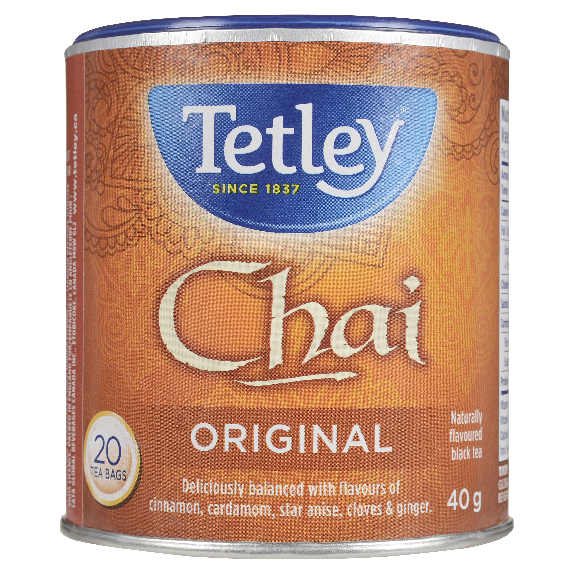 Buy Tetley Chai Tea Original 20 Tea Bags | Sobeys Inc.