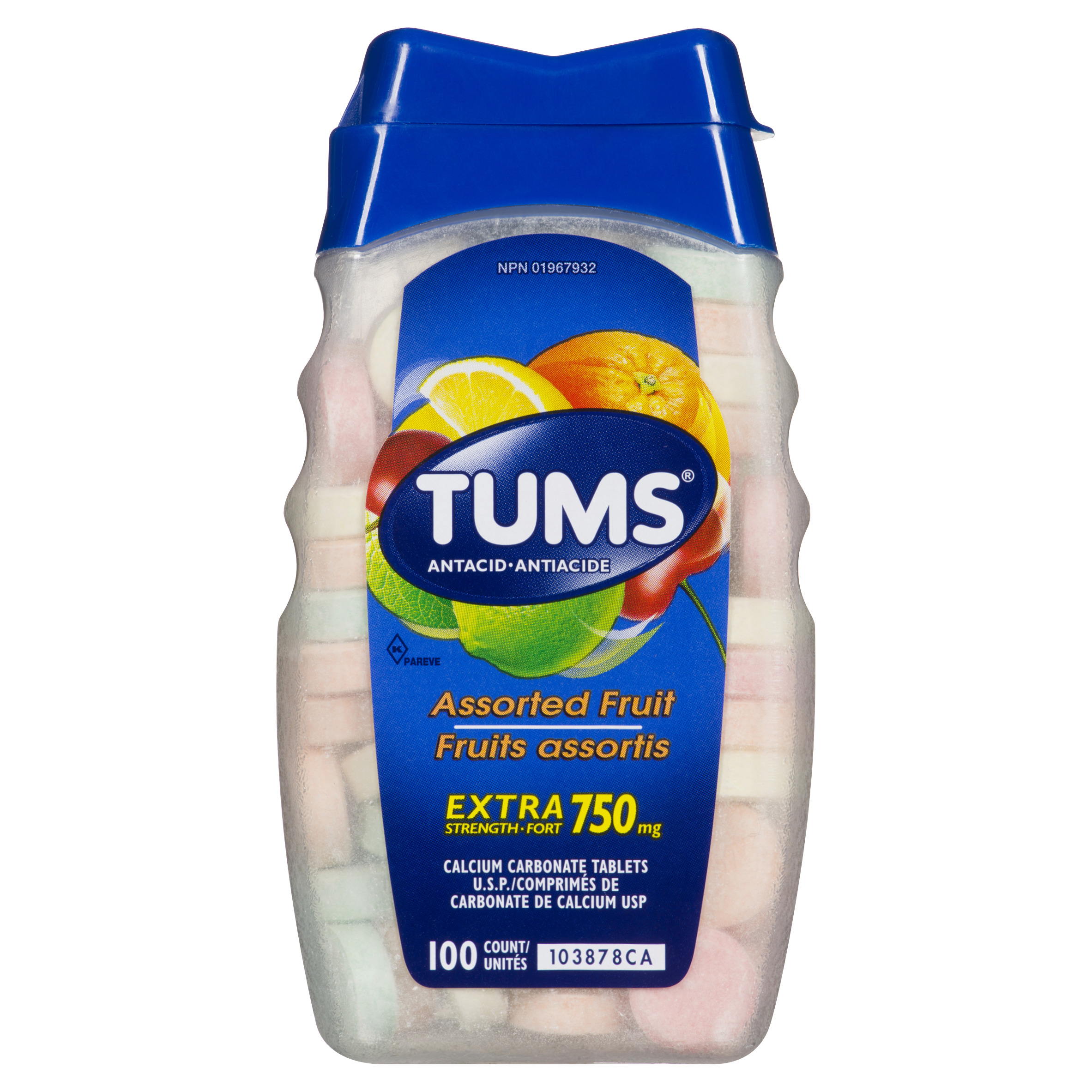 Buy Tums Antacid Extra Strength Assorted Fruit 100 Count | Sobeys Inc.
