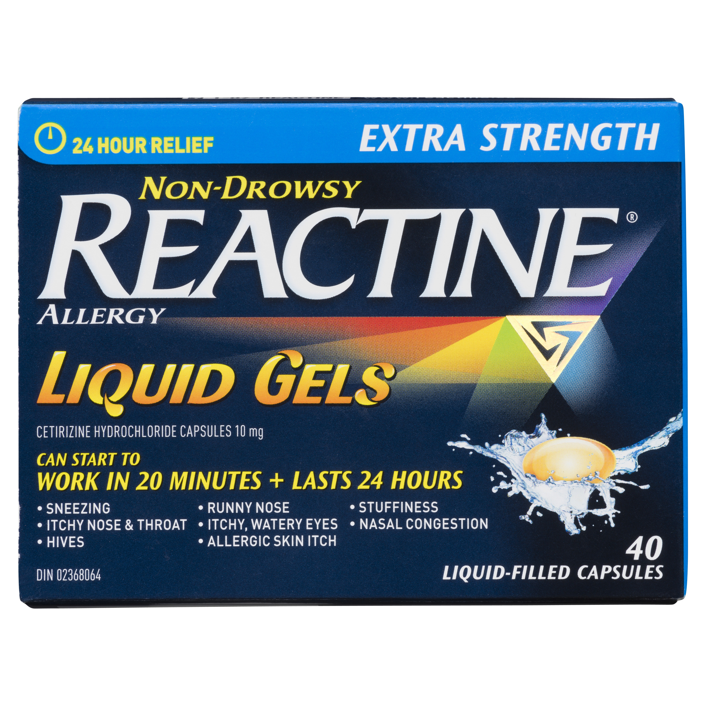 Buy Reactine Extra Strength Allergy Relief Liquid Gels 40 Capsules ...