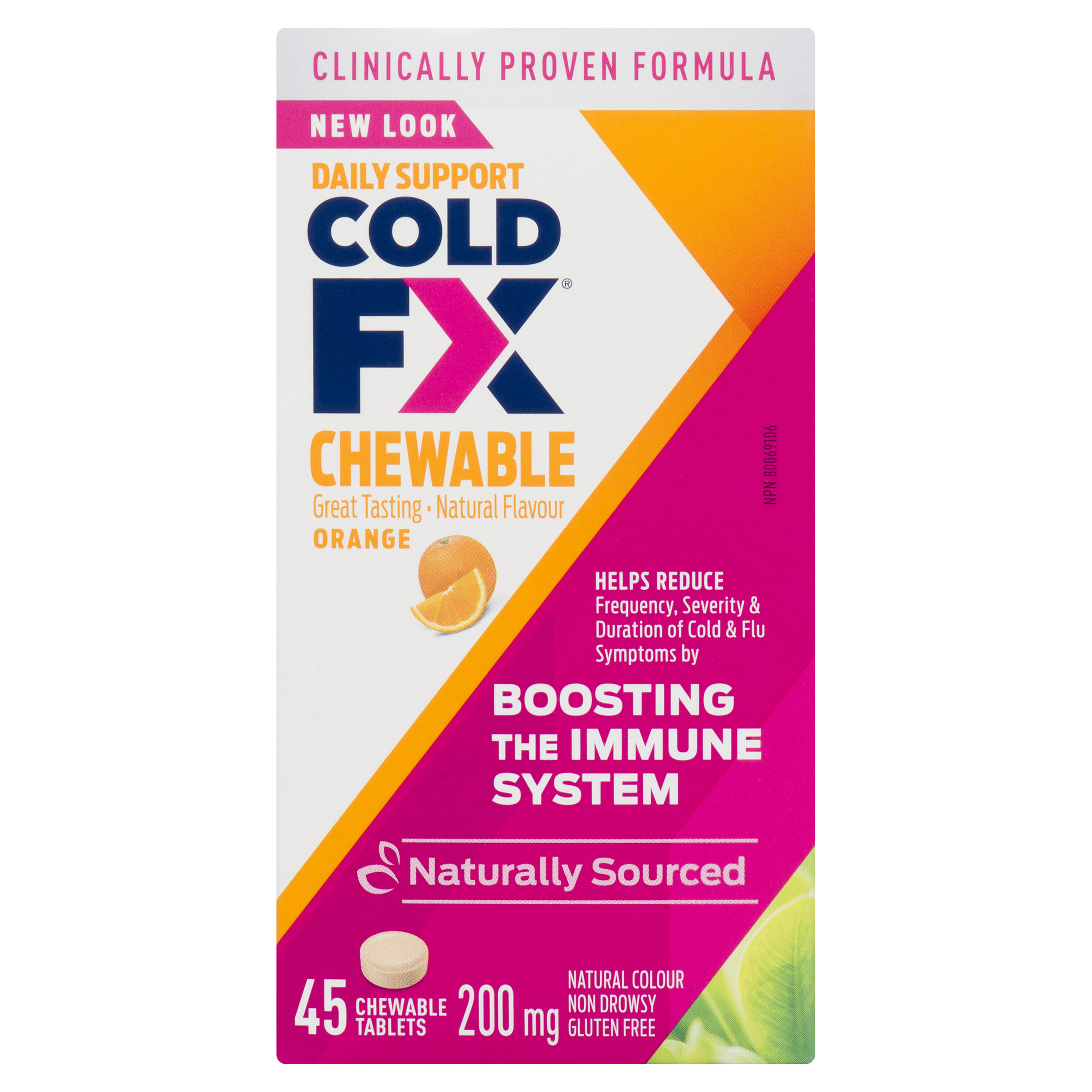 Buy Cold-FX Orange Cold Medicine Chewable 45 Tablets | Foodland