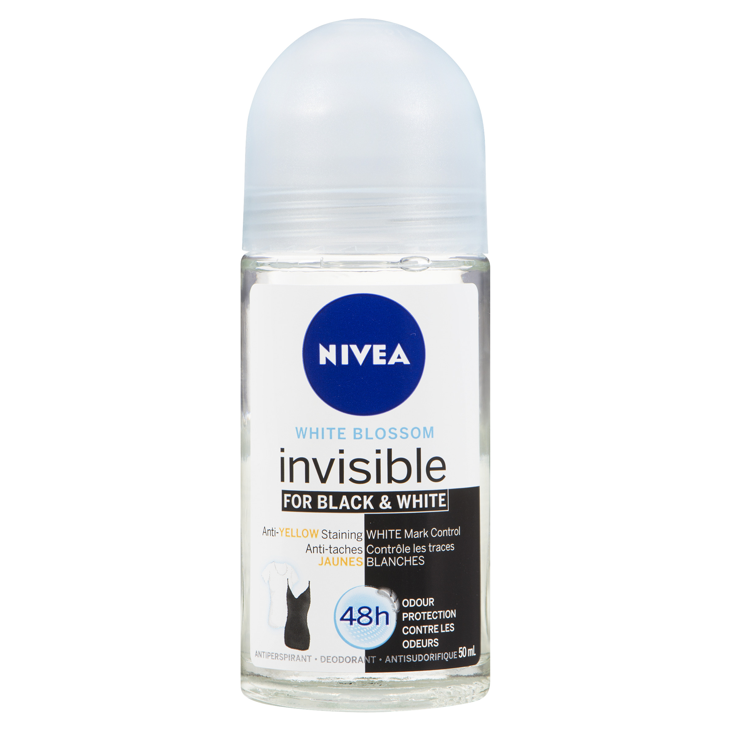 Buy Nivea Pure Roll On Antiperspirant Invisible Black & White White ...