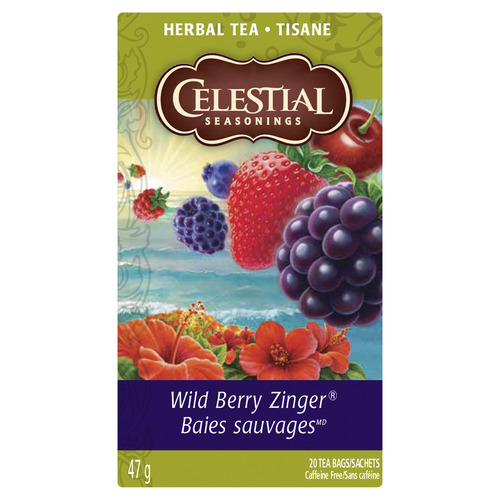Buy Celestial Seasonings Herbal Tea Wild Berry Zinger 20 Tea Bags ...