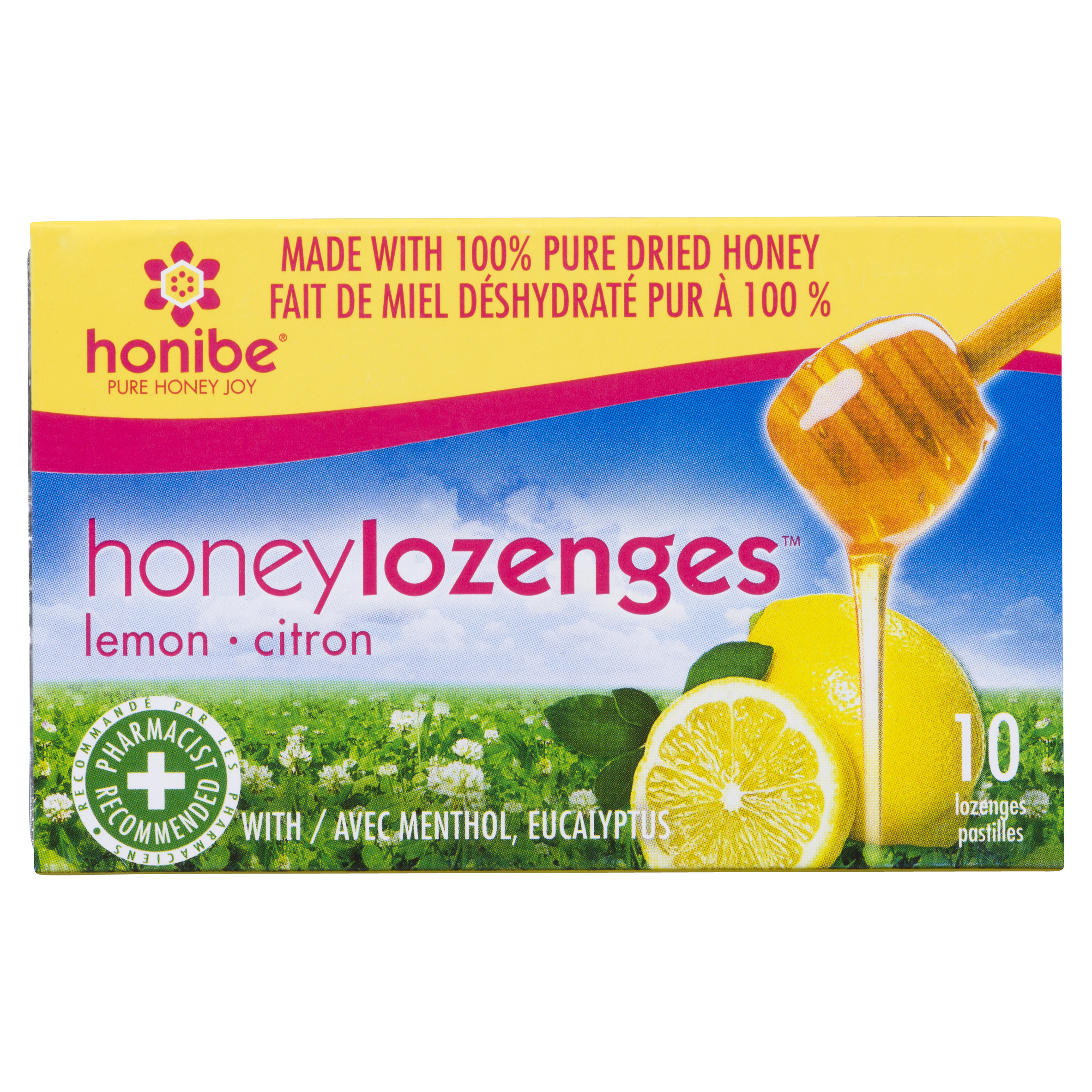 Buy Honibe Lemon With Menthol and Eucalyptus Lozenges | Foodland