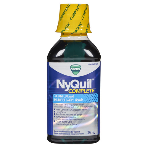 Buy Vicks NyQuil Complete Cold And Flu Liquid Original 354 ml | FreshCo