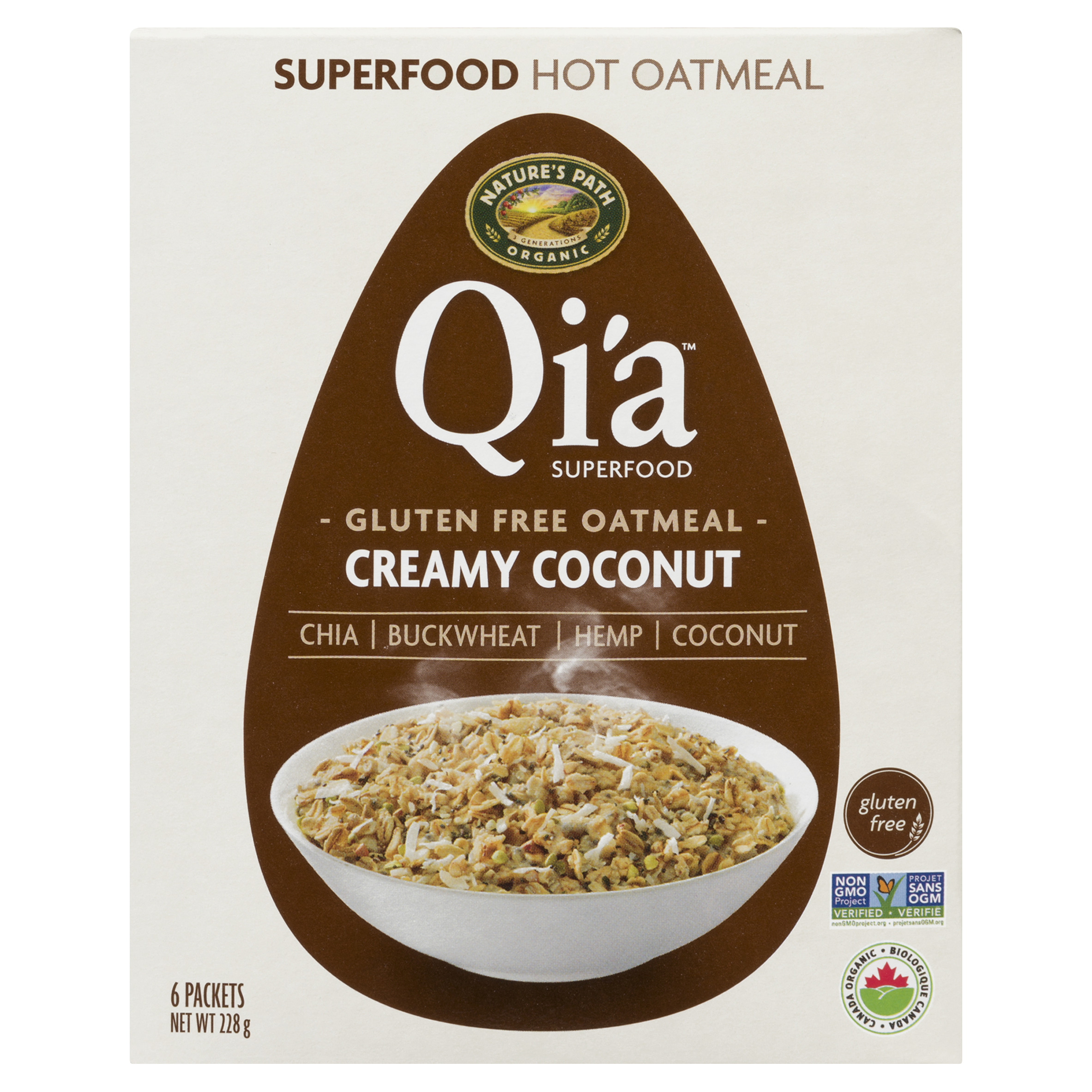 Buy Nature's Path Organic Gluten-Free Oatmeal Creamy Coconut 6 x 38 g ...
