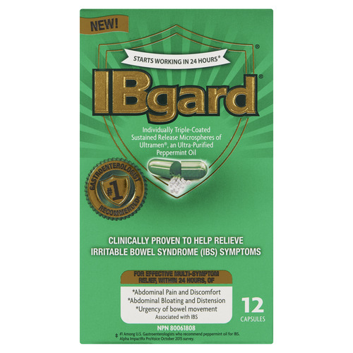 Buy IBgard Peppermint Oil Ultrapurified Delayed-Release Capsules 12 ...