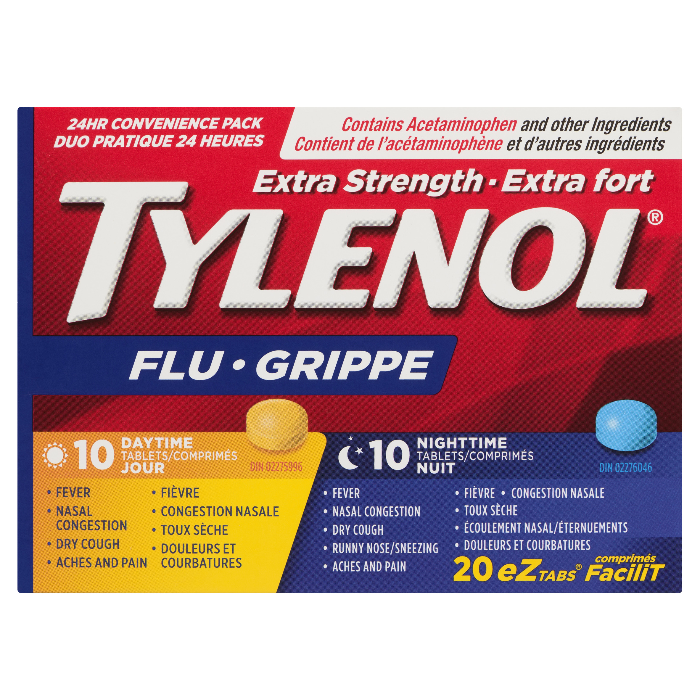 Buy Tylenol Flu Daytime/Nighttime Combo Tablets Extra Strength 20 Count ...