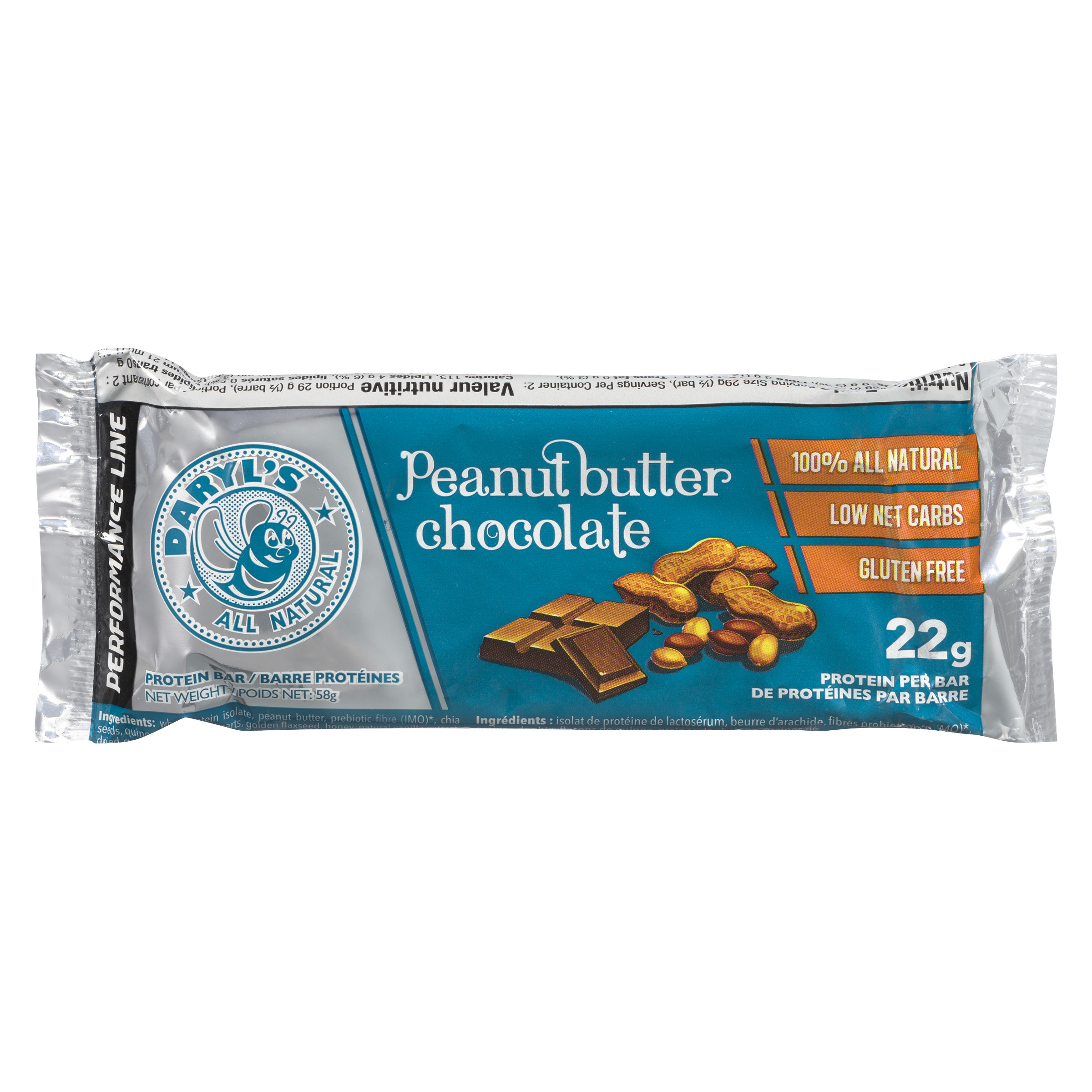 Buy Daryl's Performance Line Gluten-Free Protein Bar Peanut Butter ...