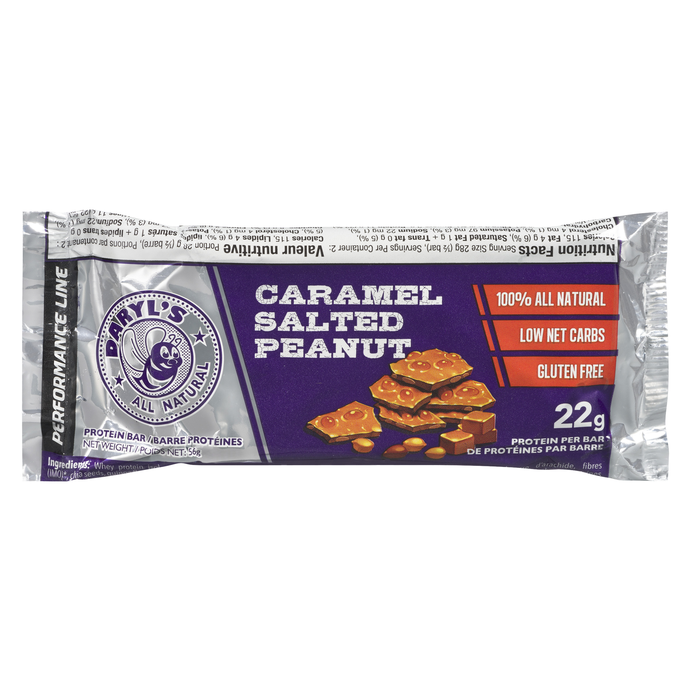 Buy Daryl's Performance Line Gluten-Free Protein Bar Caramel Salted ...