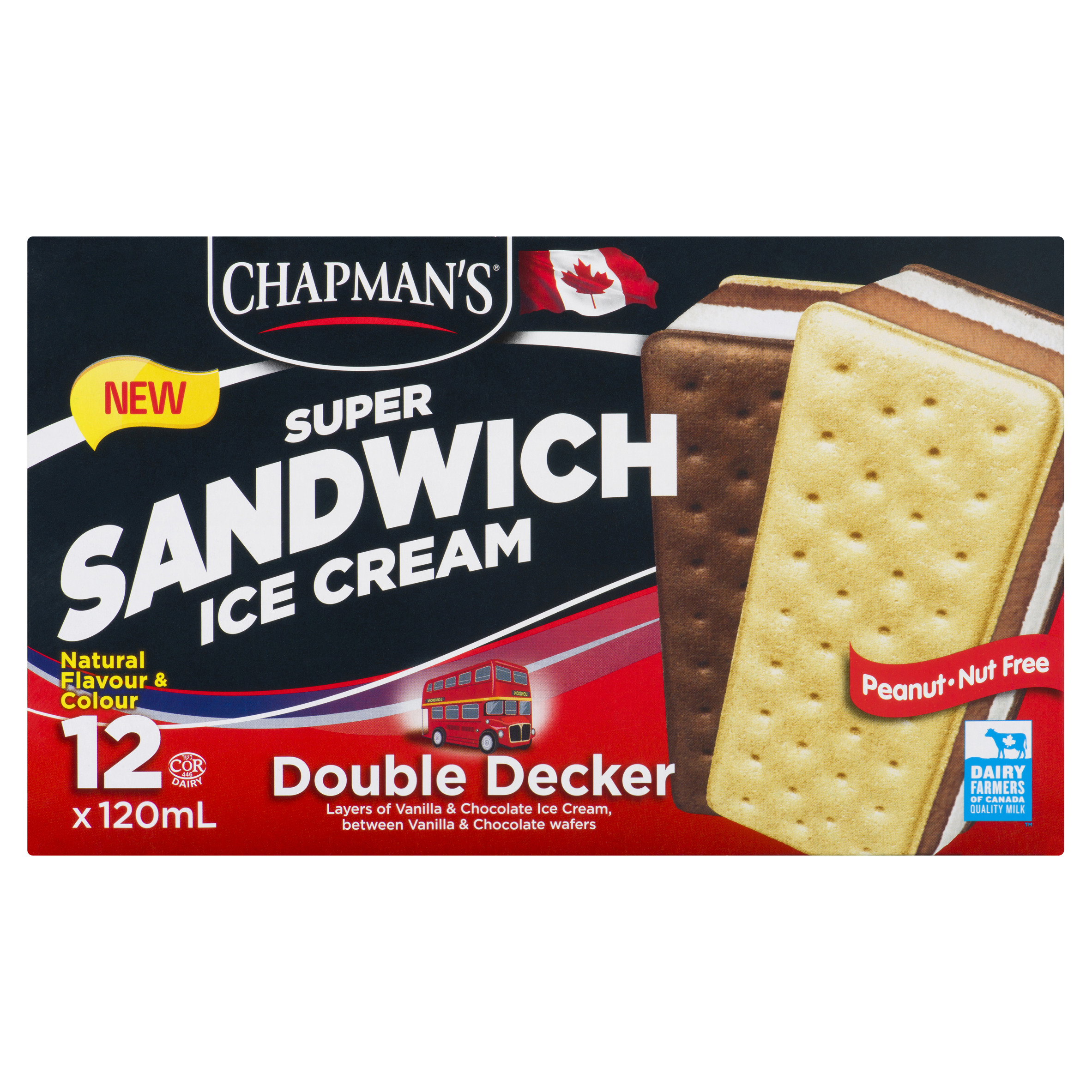 Buy Chapman's Super Sandwich Ice Cream Double Decker 12 x 120 ml ...